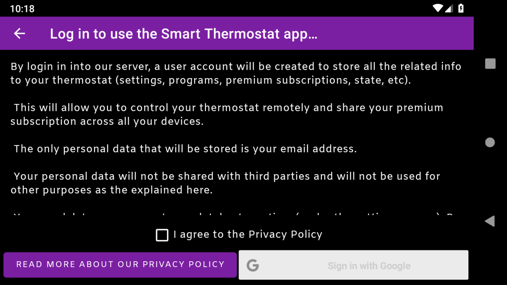 The Smart Thermostat Android app | Smart-Thermostat.eu